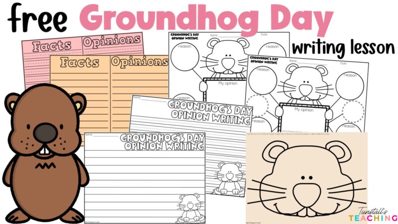 Free Groundhog Day Fact and Opinion Writing Lesson - Tunstall's Teaching
