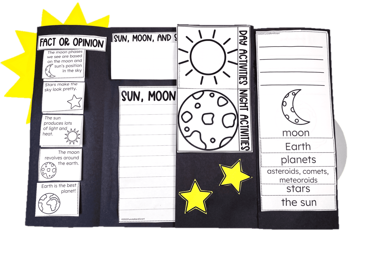 Learning About The Sun, Moon, and Stars - Tunstall's Teaching