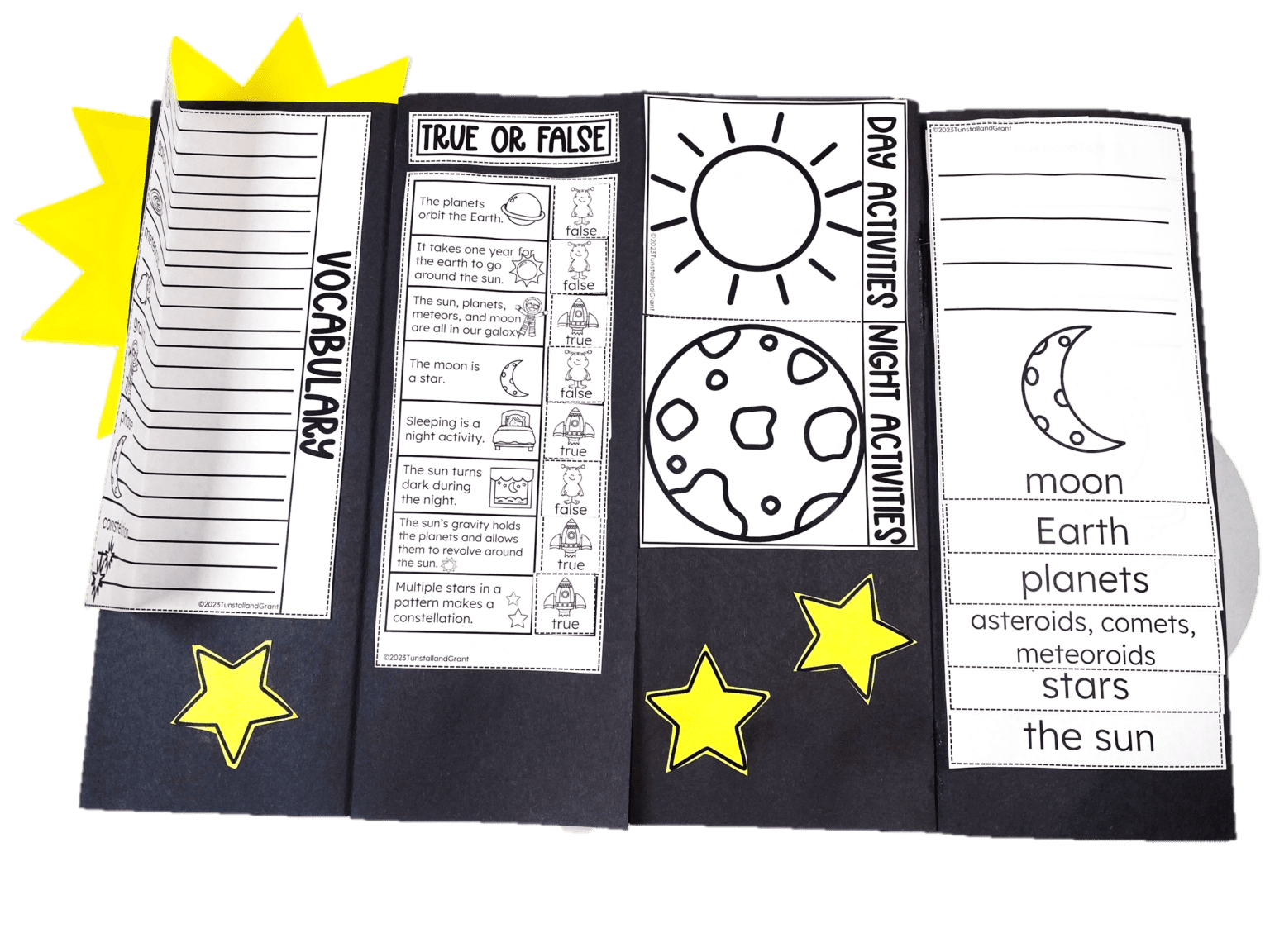 Learning About The Sun, Moon, and Stars - Tunstall's Teaching