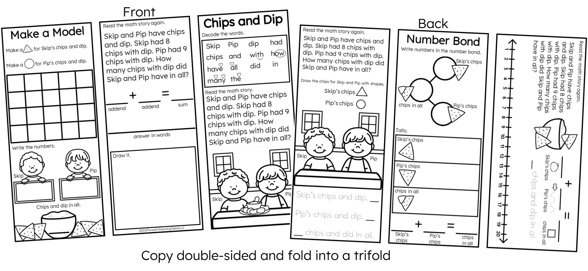Decodable Math Word Problems: Trifolds for CVC and CVCe - Tunstall's ...