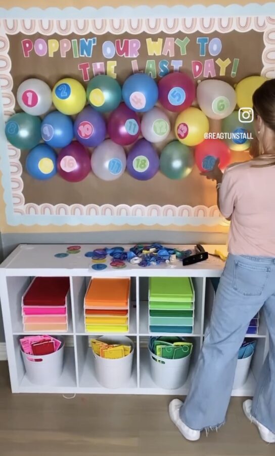 End of the School Year Countdown Bulletin Board - Tunstall's Teaching