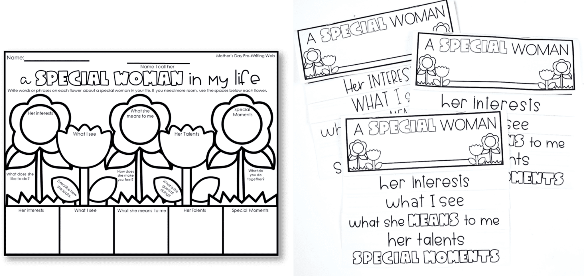 Free Mother's Day Student Gift and Writing Templates - Tunstall's Teaching