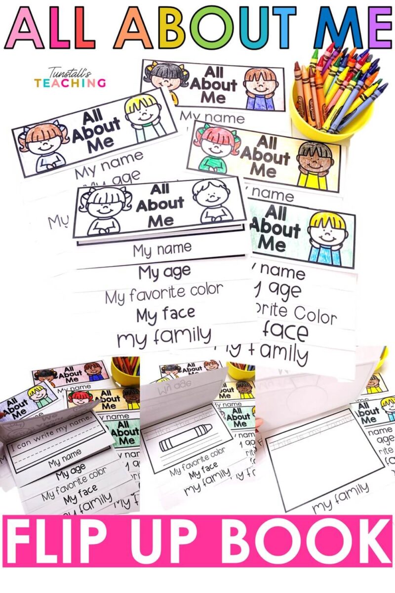 All About Me Flip Book for Back to School - Tunstall's Teaching