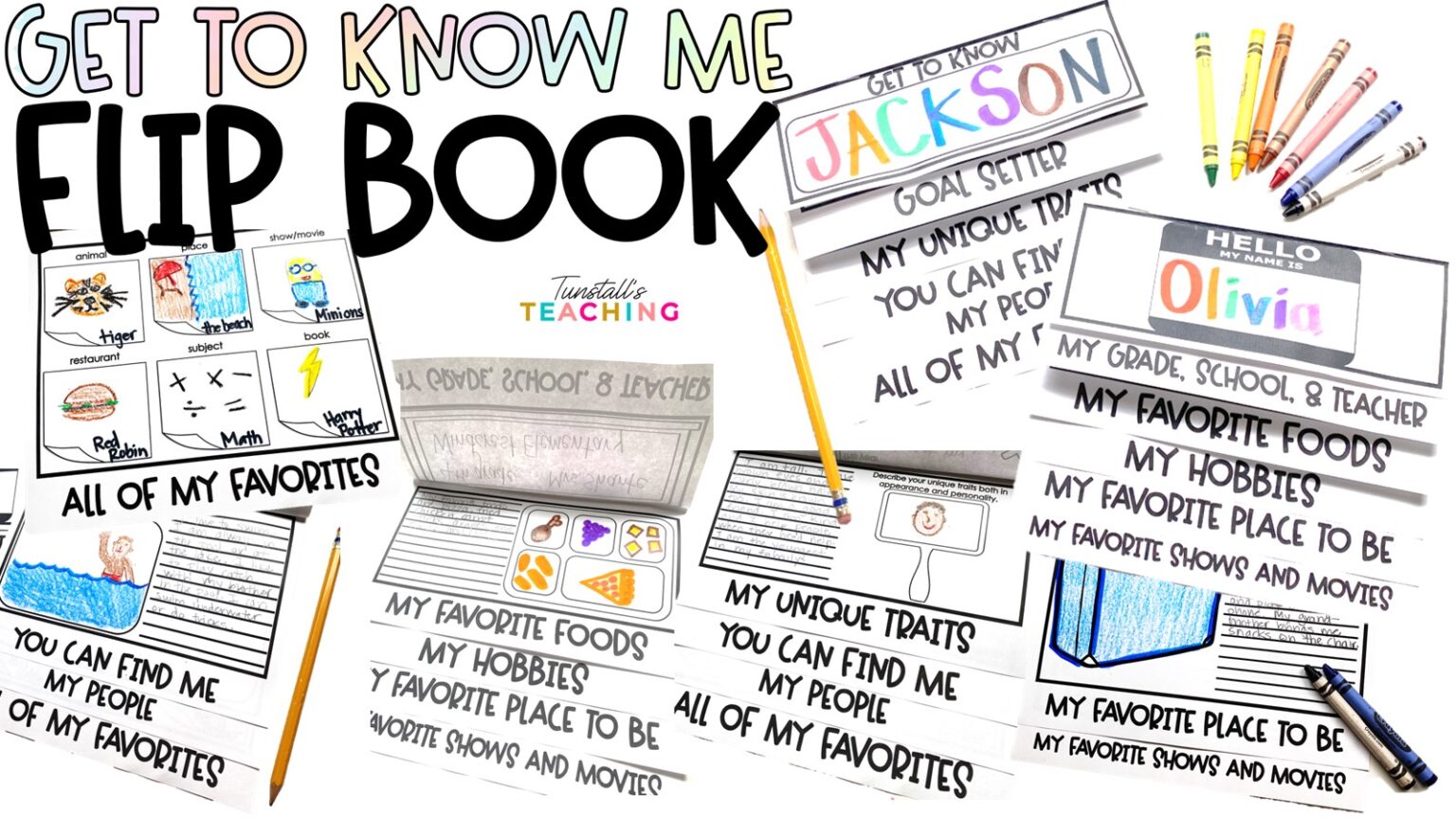 All About Me Flip Book for Back to School - Tunstall's Teaching