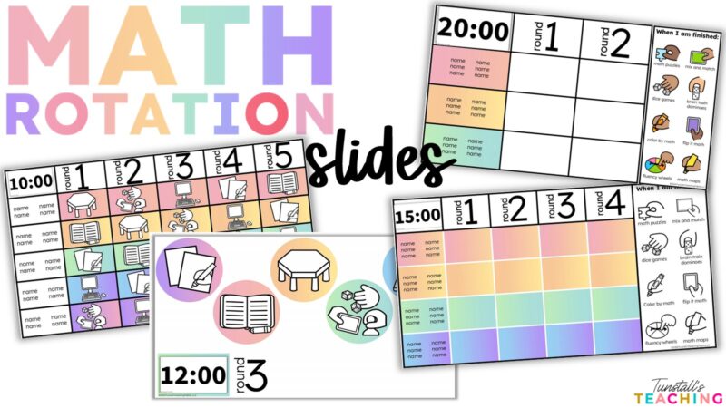 Math Rotation Slides and Schedules for Small Group Instruction ...