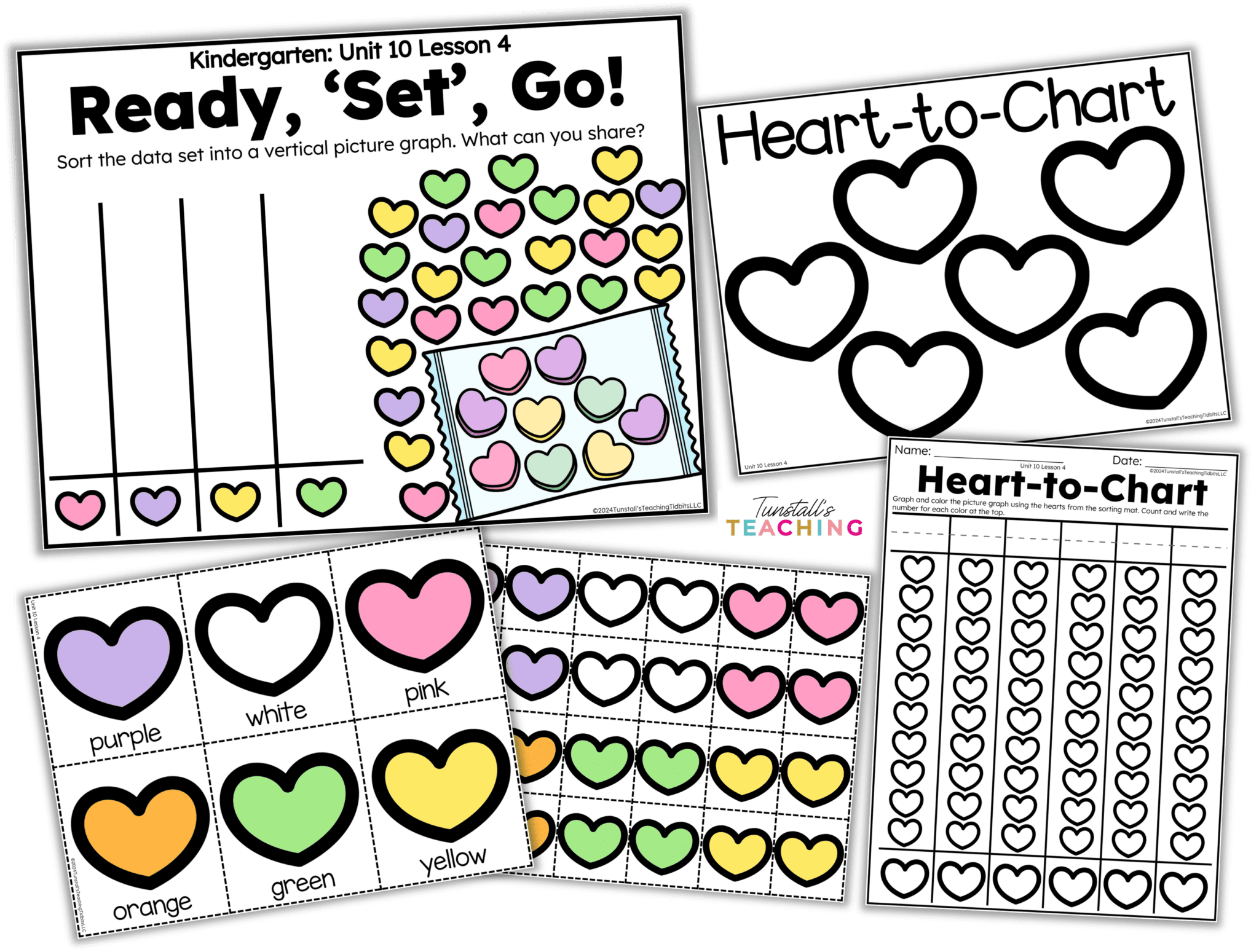 FREE Candy Hearts Graphing Lesson: Data & Math Printables for K-2 ...