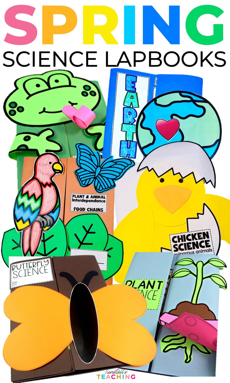 Spring Science Learning Lapbooks: Earth Day, Plants, and Life Cycles ...