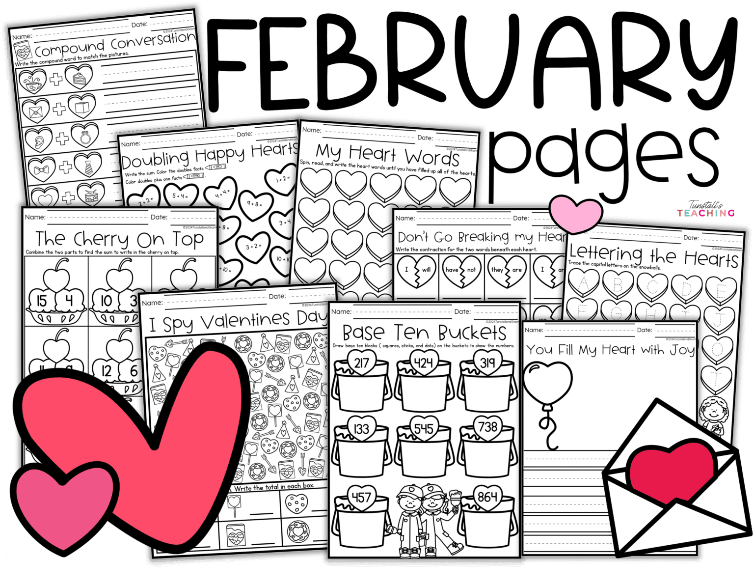 Differentiated Skill Pages for K-2: Seasonal Math and Literacy ...