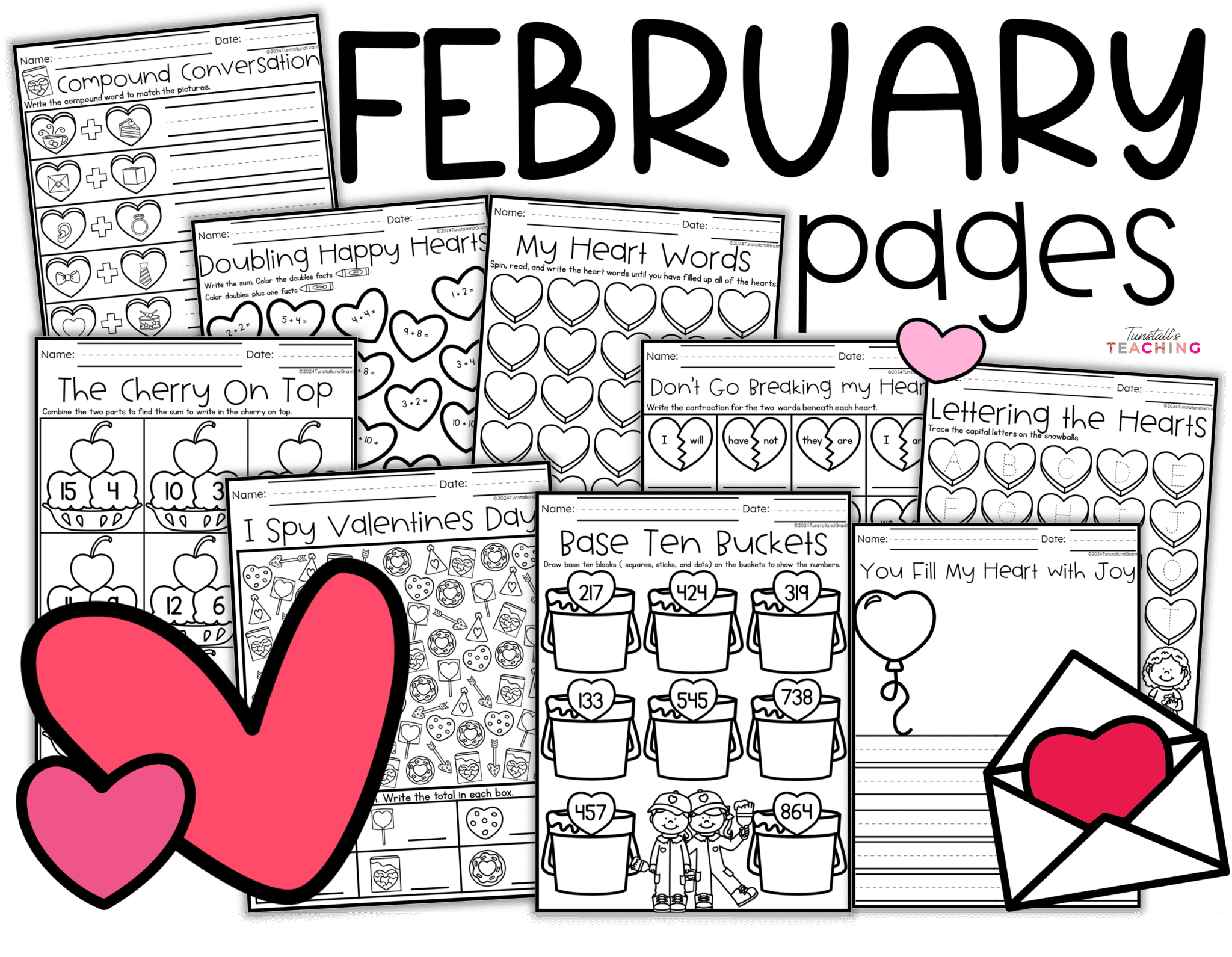 Differentiated Skill Pages for K-2: Seasonal Math and Literacy ...