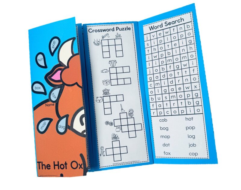 Short Vowel CVC Phonics Foldable Crafts & Decodable Passages - Tunstall ...