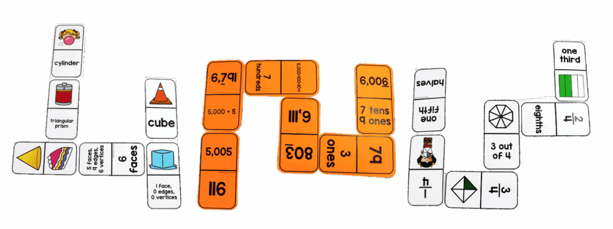 Brain Train Math Dominoes: Hands-On Elementary Math Centers - Tunstall ...
