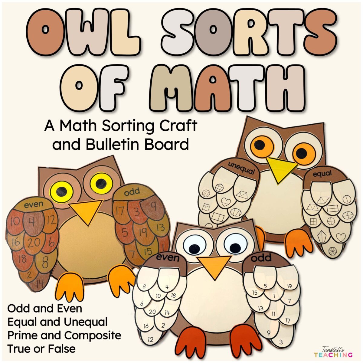 Owl Math Craft | Owl Sorts of Math Activities for Hands On Learning ...