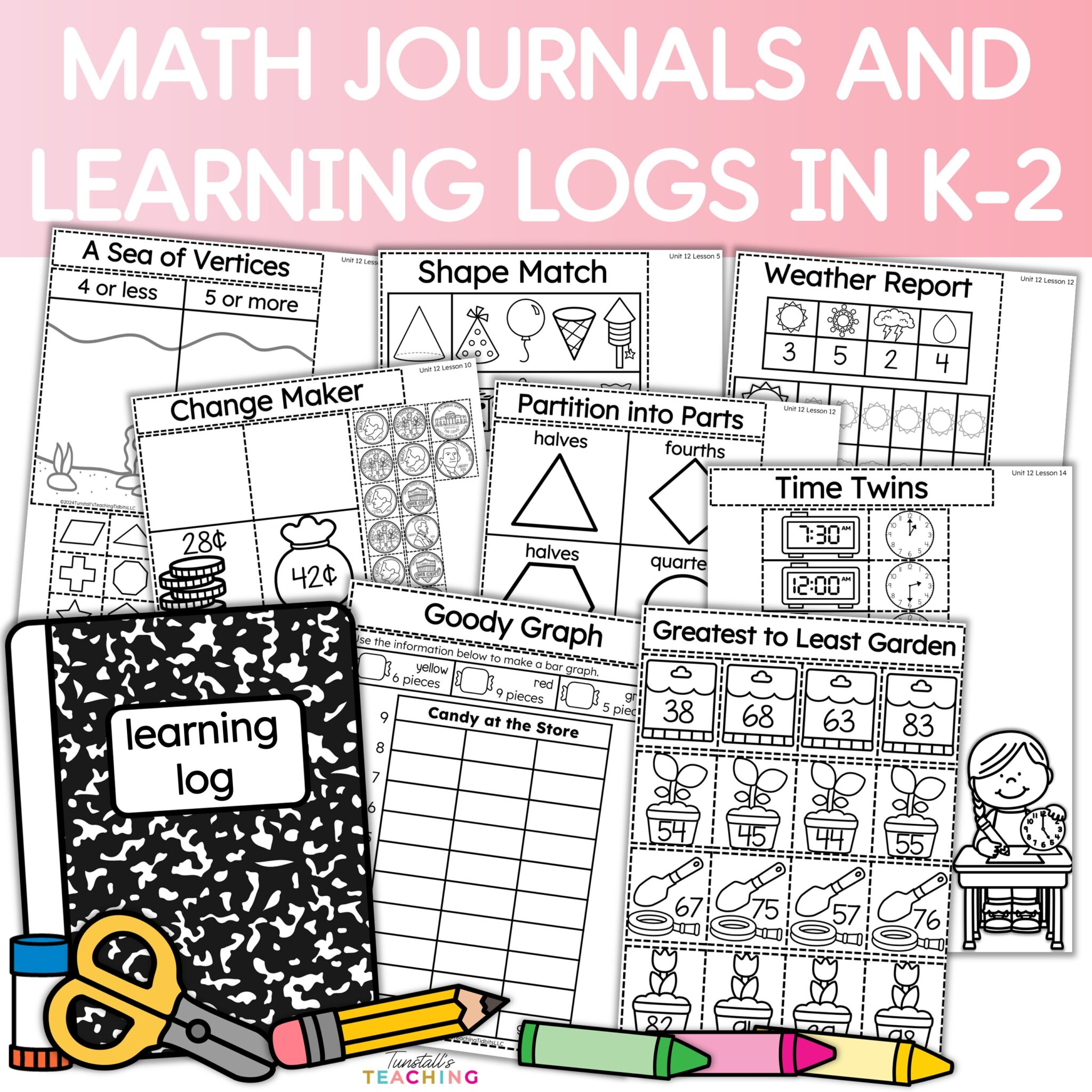 Math Journal Learning Log | K–2 Independent Math Station - Tunstall's ...