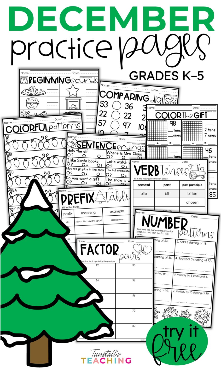 December Practice Pages to Keep Learning Steady and Stress Free ...