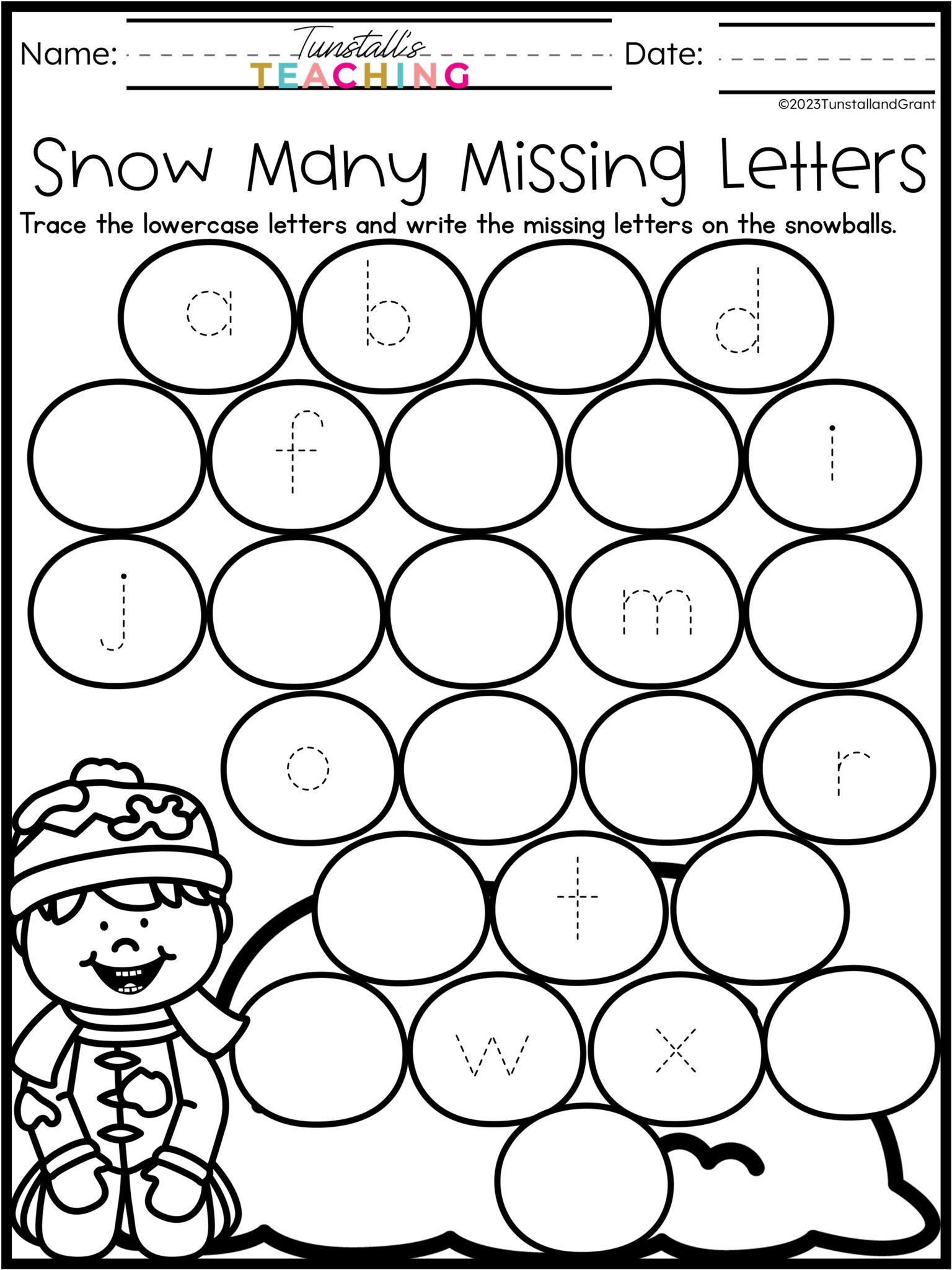 January Practice Pages for Math and Literacy