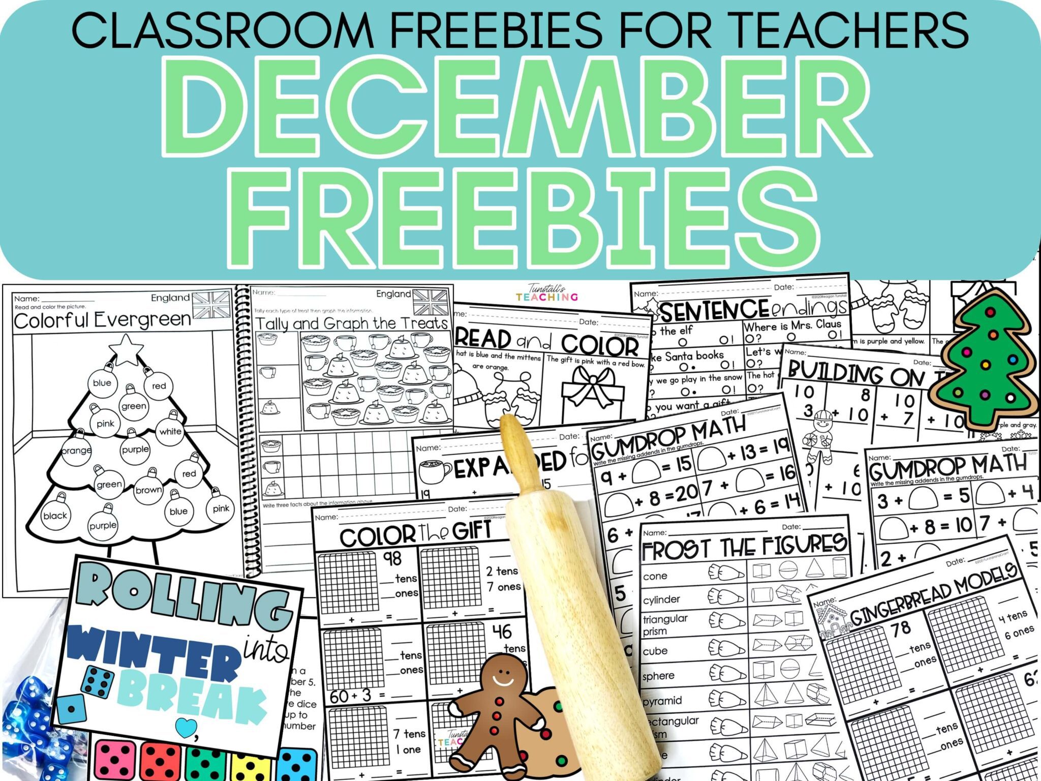 December Classroom Freebies for Teachers Winter Printables