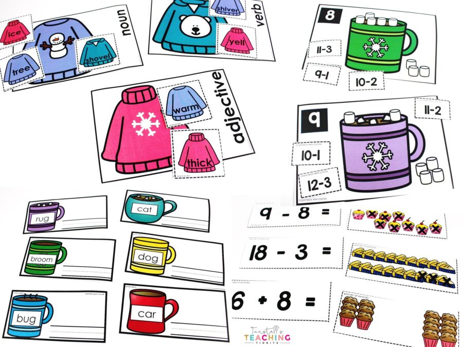 Winter Classroom Freebies for Math and Literacy
