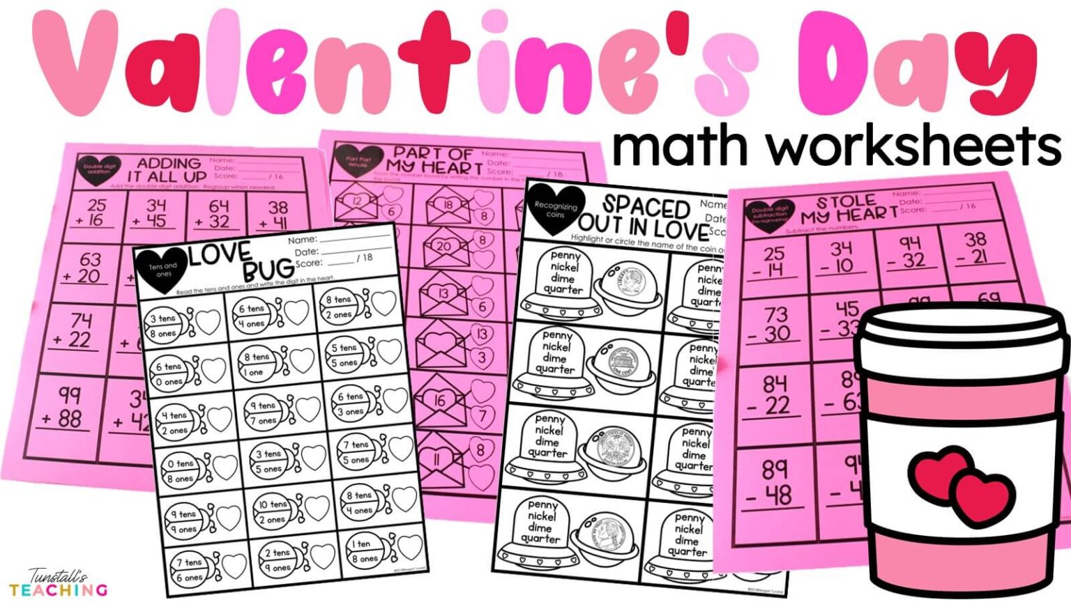 Valentine’s Day Math Worksheets for K–2 | Free Printable Sample