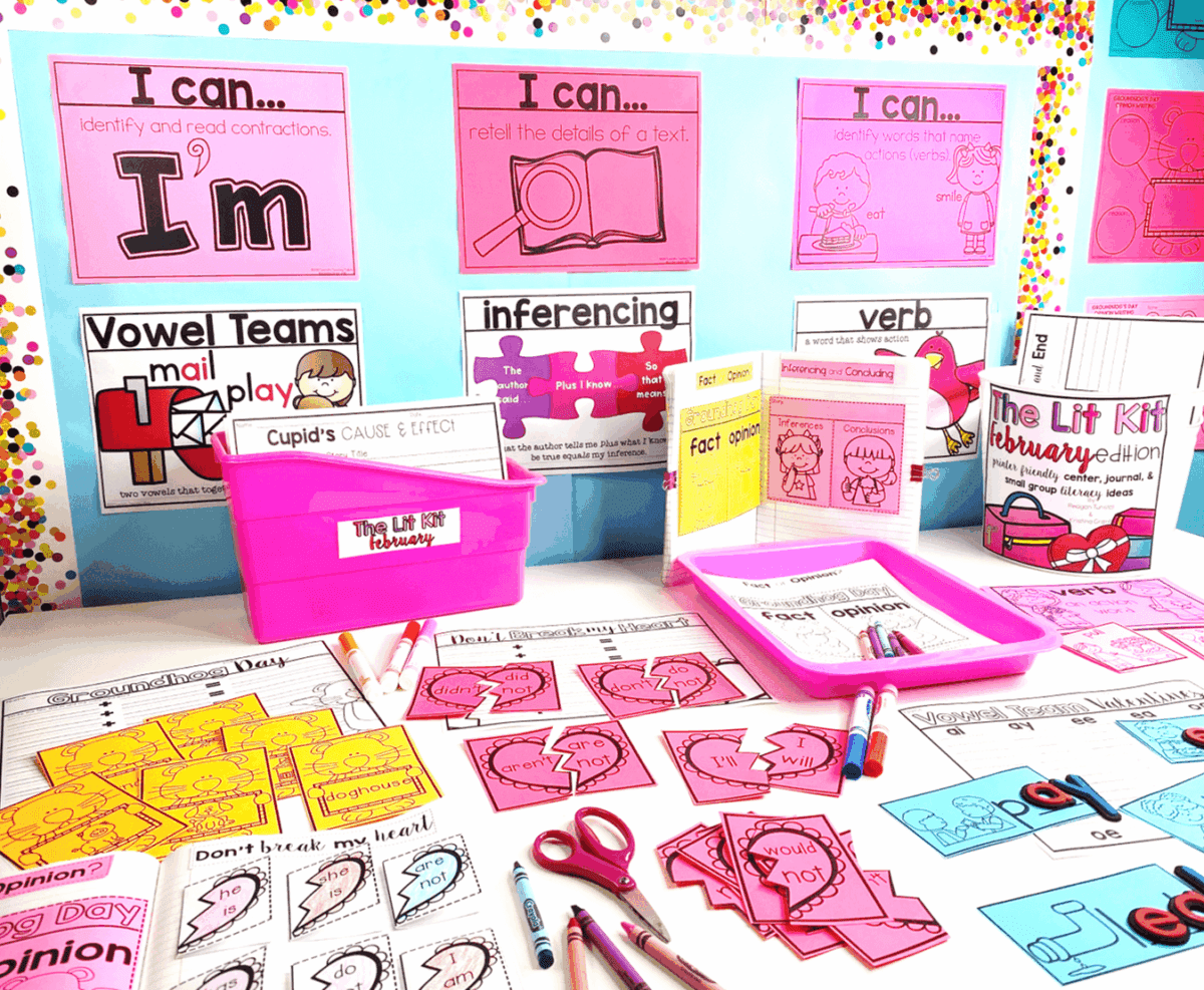 February Classroom Resources for K 2 Math and Literacy