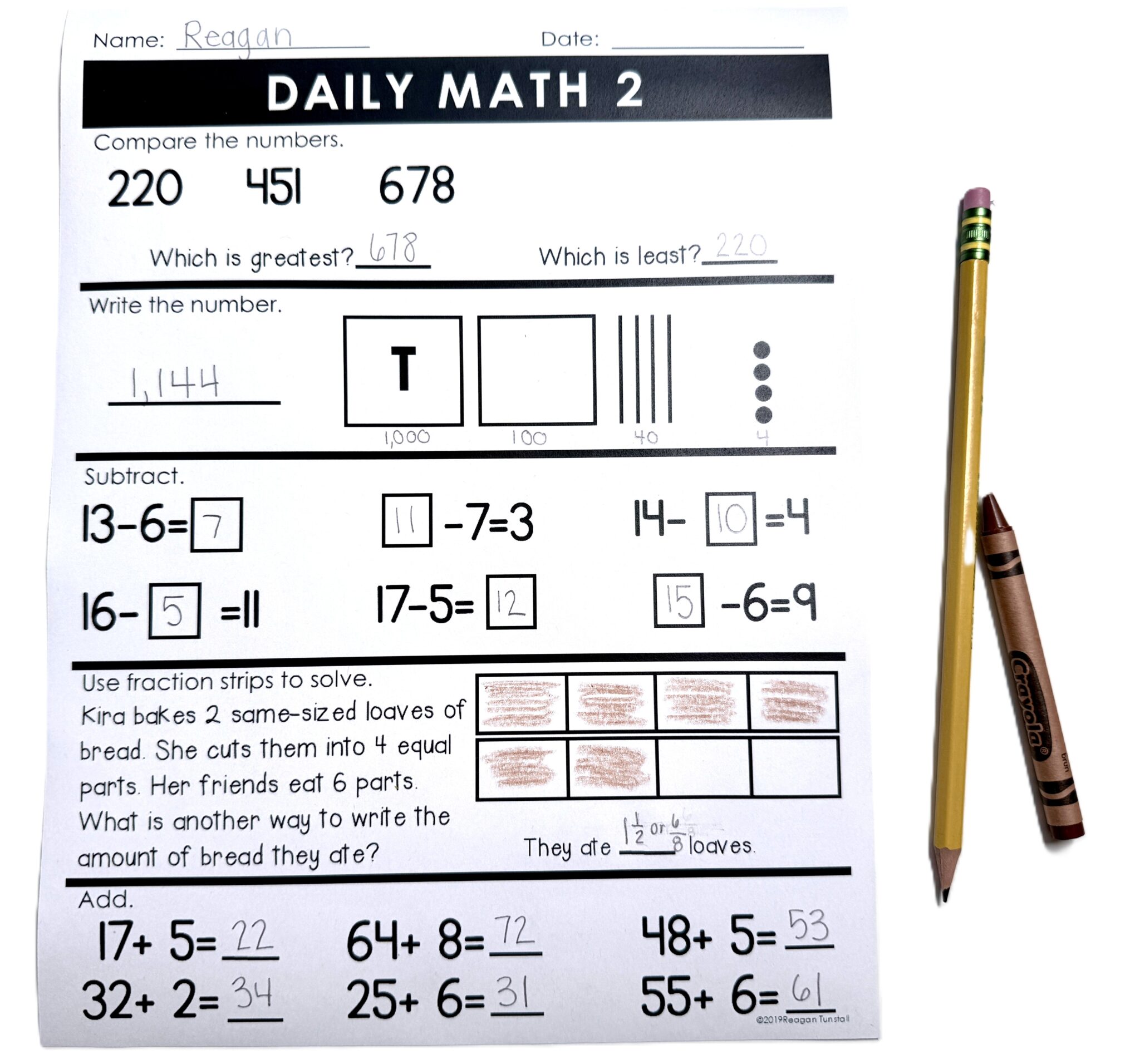 Daily Math and Daily Language Spiral Review for K 3 Morning Work