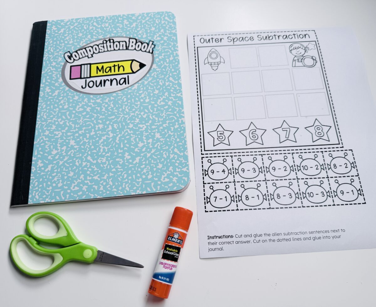 Kindergarten Math Journals for Number Sense and Math Centers