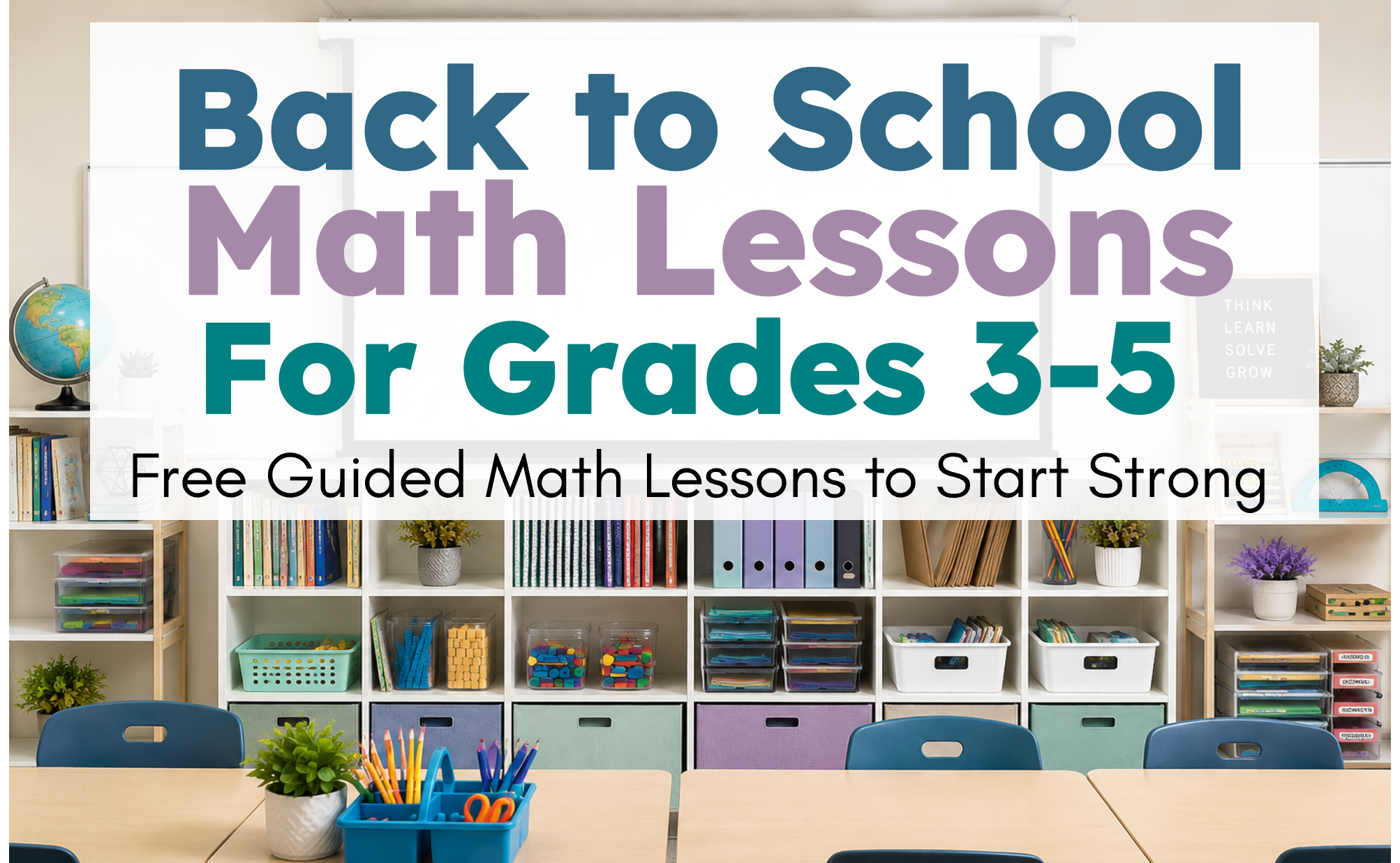 Back to School Math Lessons for Grades 3 to 5
